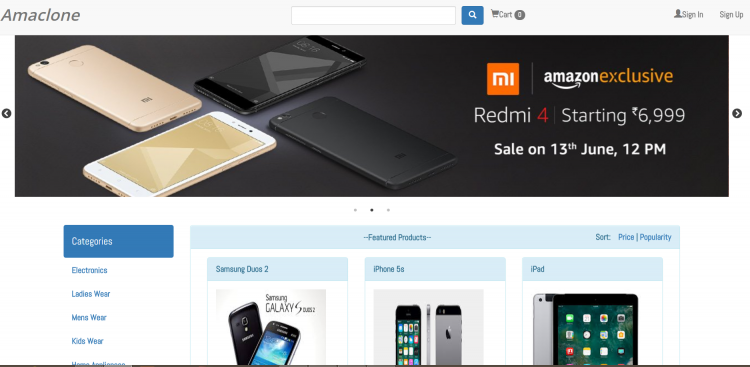 E Commerce Shopping Cart Web Application Using Php With